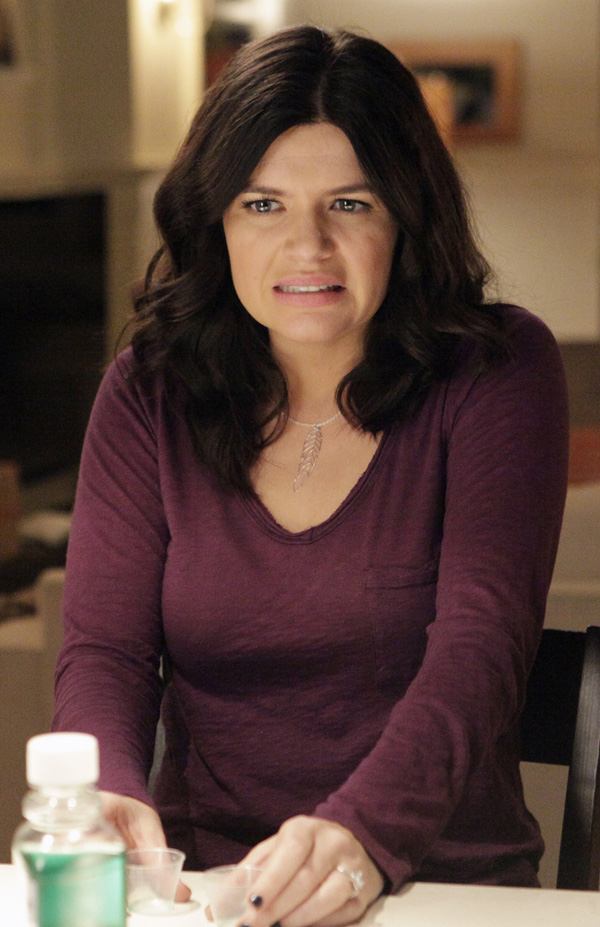 WornOnTV: Penny’s purple long sleeved tee and silver feather necklace ...