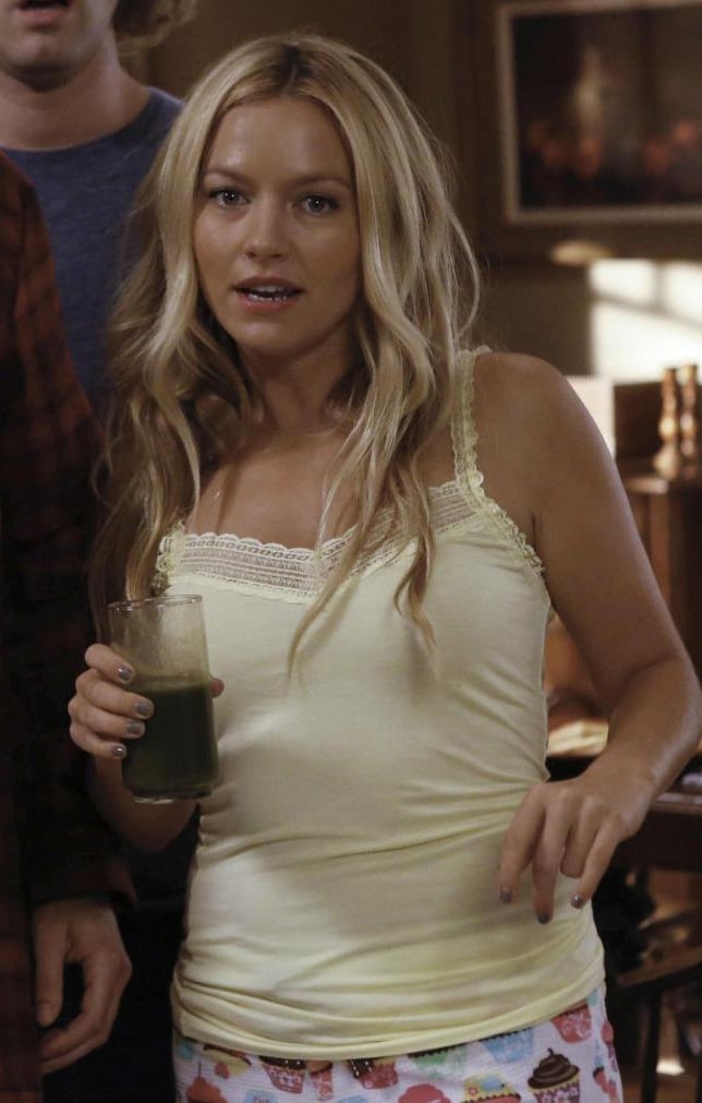 WornOnTV: Chloe’s cupcake print pajama pants on The Goodwin Games ...