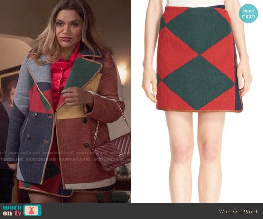 WornOnTV: Mindy’s patchwork coat and wrap skirt on The Mindy Project ...