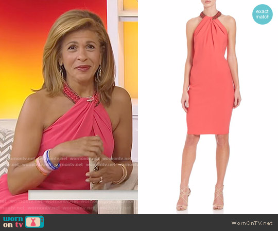 WornOnTV: Hoda’s orange halter neck dress on Today | Hoda Kotb ...