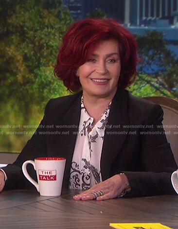 WornOnTV: Sharon’s white eyelet collar top on The Talk | Sharon ...