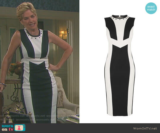 WornOnTV: Eve’s black and white colorblock dress on Days of our Lives ...