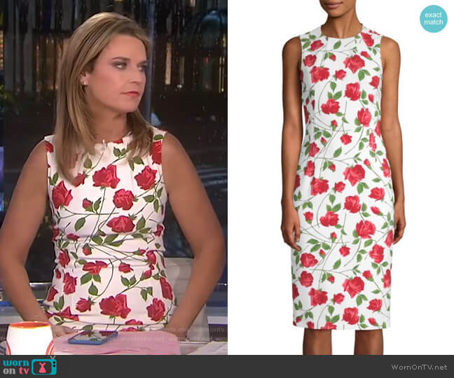 Wornontv Savannahs White Rose Print Dress On Today Savannah Guthrie