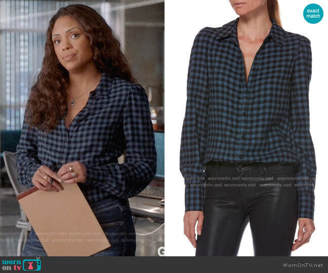 WornOnTV: Danny’s blue gingham check shirt on Bull | Jaime Lee Kirchner ...