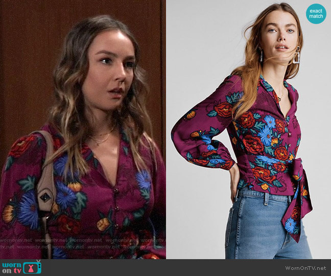 WornOnTV: Kristina’s purple floral top on General Hospital | Lexi ...