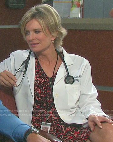 WornOnTV: Kayla’s pink ruffled leopard print dress on Days of our Lives ...