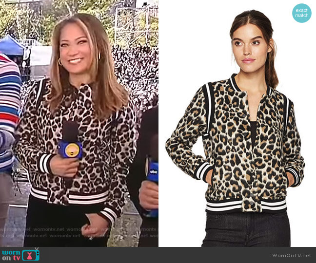 WornOnTV: Ginger’s leopard print varsity jacket on Good Morning America | Ginger Zee | Clothes ...