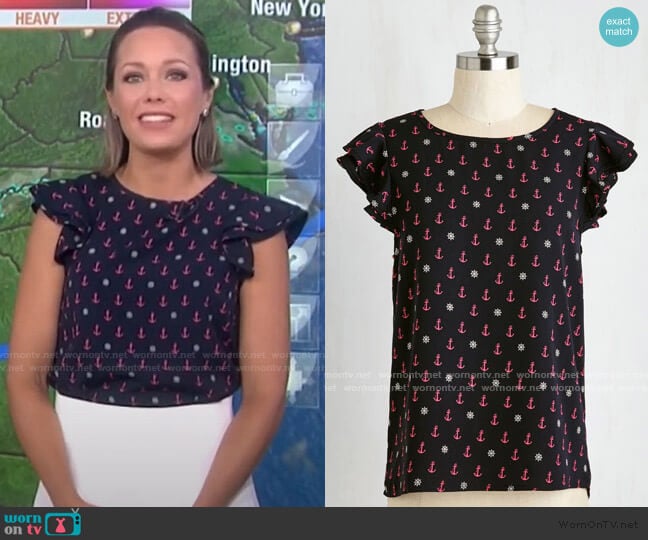 WornOnTV: Dylan’s navy anchor top on Today | Dylan Dreyer | Clothes and ...