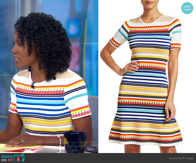 WornOnTV: Amy’s orange floral v-neck dress on Good Morning America ...