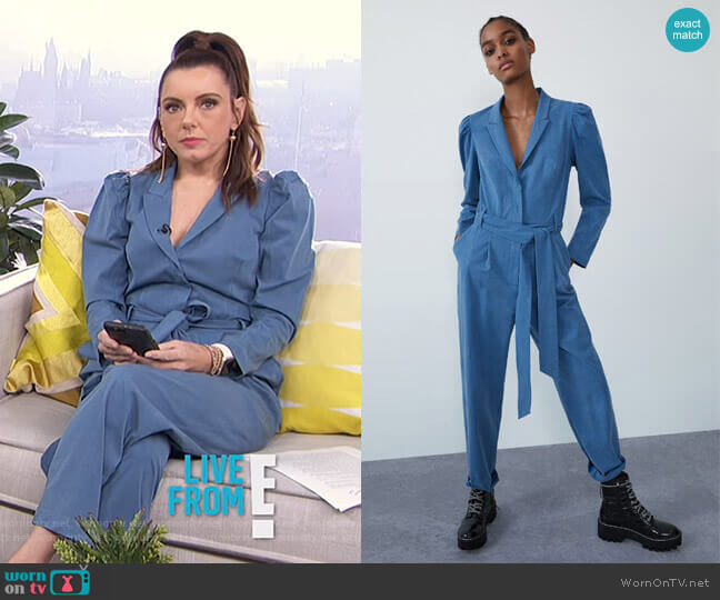 WornOnTV: Melanie’s blue jumpsuit on Live from E! | Melanie Bromley ...