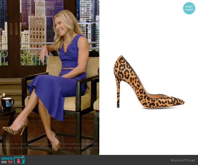 WornOnTV: Kelly’s blue belted v-neck dress on Live with Kelly and Ryan ...