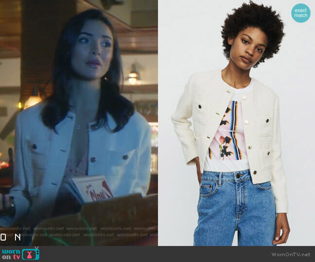 WornOnTV: Bess’s white tweed jacket on Nancy Drew | Maddison Jaizani ...