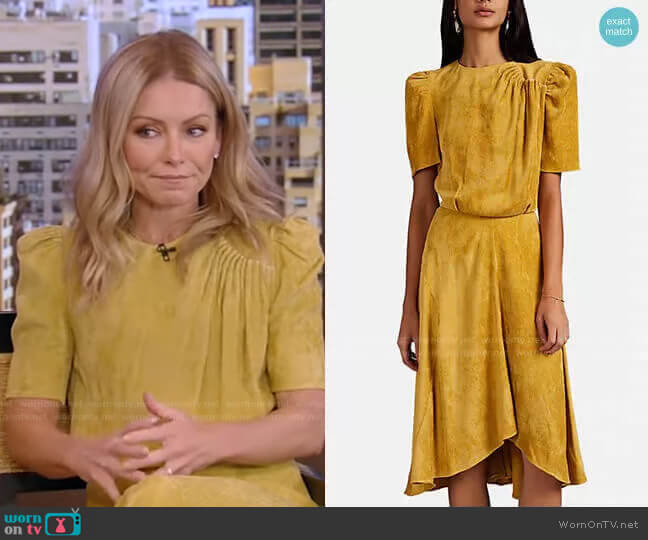 WornOnTV: Kelly’s yellow corduroy dress on Live with Kelly and Ryan ...