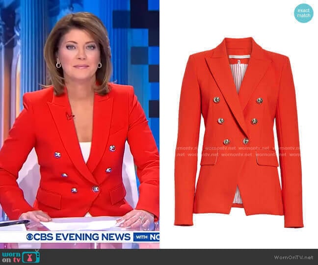 WornOnTV: Norah’s red double breasted blazer on CBS Evening News | Norah O’Donnell | Clothes and ...