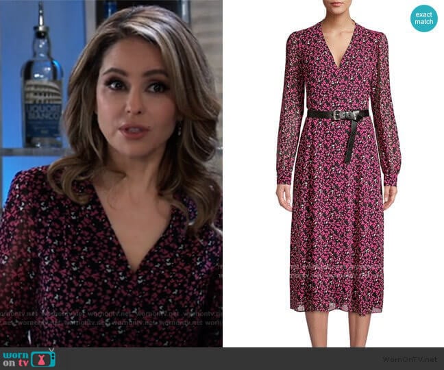WornOnTV: Olivia’s black floral belted dress on General Hospital | Lisa ...