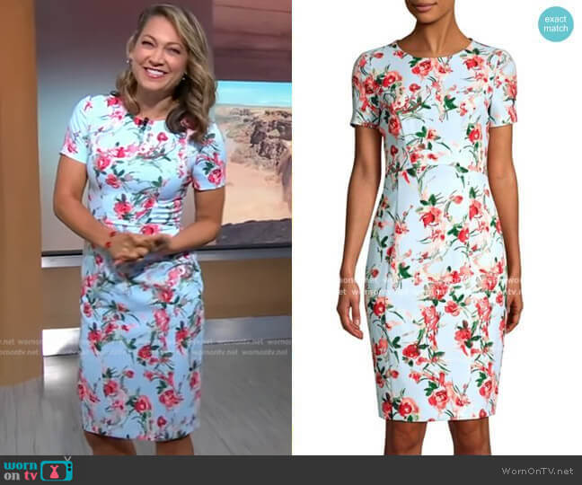WornOnTV: Ginger’s blue floral short sleeve dress on Good Morning ...