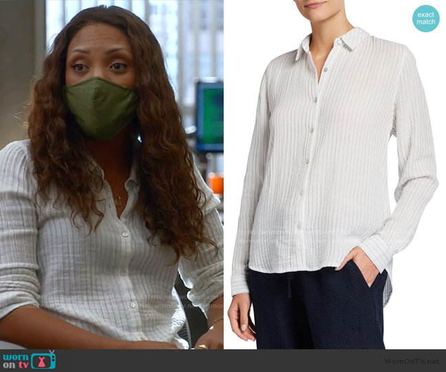 WornOnTV: Danny’s white striped shirt on Bull | Jaime Lee Kirchner ...