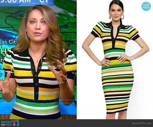 WornOnTV: Ginger’s multicolor striped polo dress on Good Morning ...