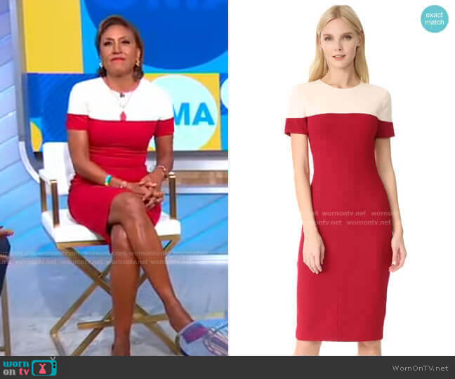 WornOnTV: Robin’s red and white colorblock dress on Good Morning ...