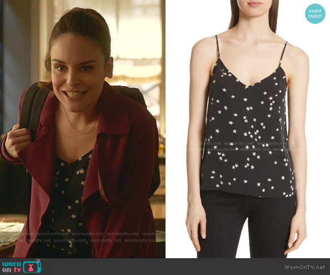 WornOnTV: Izzy’s black star print camisole on Bull | Yara Martinez ...