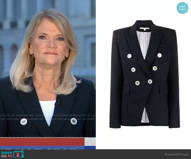 WornOnTV: Martha Raddatz’s navy double breasted blazer on Good Morning ...