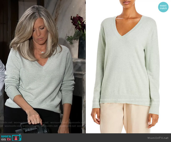 WornOnTV: Carly’s v-neck cashmere sweater on General Hospital | Laura ...