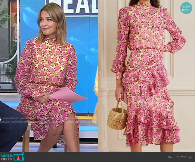 Wornontv Savannahs Pink Floral Tiered Dress On Today Savannah