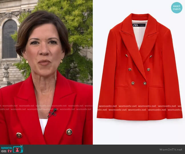 WornOnTV: Kelly Cobiella’s red double breasted blazer on Today | Clothes and Wardrobe from TV