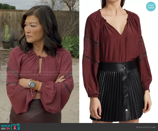 WornOnTV: Juju’s red keyhole blouse on Good Morning America | Juju ...