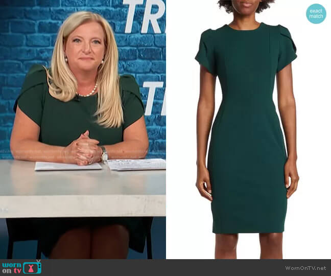 WornOnTV: Alison Triessl’s green puff sleeve dress on Access Hollywood ...