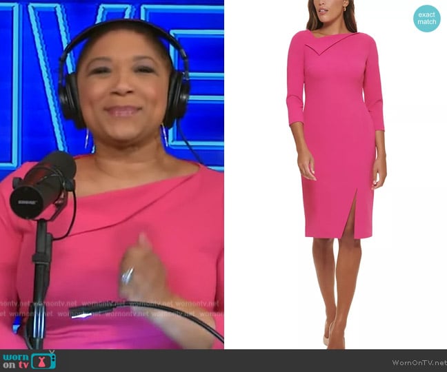 WornOnTV: Deja Vu’s pink folded neck dress on Live with Kelly and Ryan ...