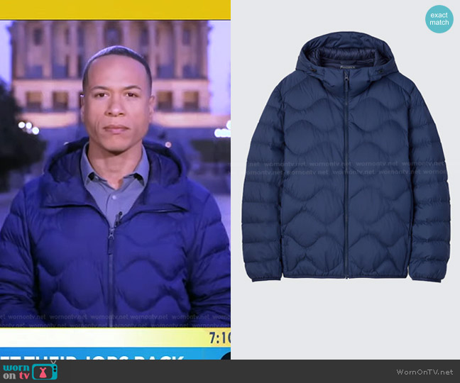 WornOnTV: Perez Alex’s blue quilted down jacket on Good Morning America | Clothes and Wardrobe ...