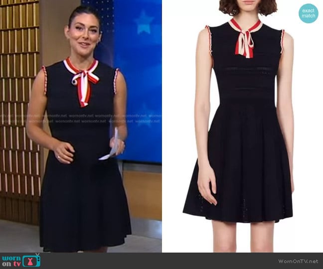 WornOnTV: Erielle’s black sleeveless tie neck dress on Good Morning ...