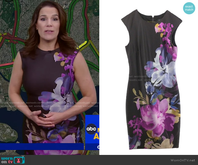 Wornontv Heathers Purple Floral Sleeveless Dress On Good Morning