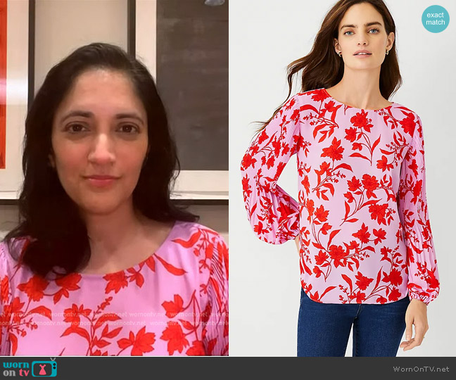 WornOnTV: Dr. Kavita Patel’s pink floral top on NBC News Daily ...