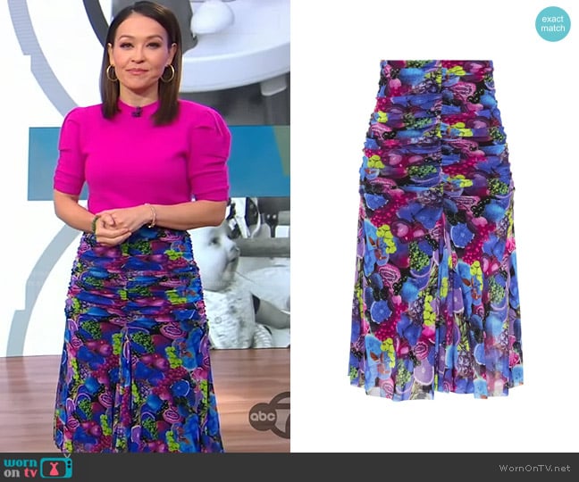 WornOnTV: Eva’s pink puff sleeve sweater on Good Morning America | Eva ...