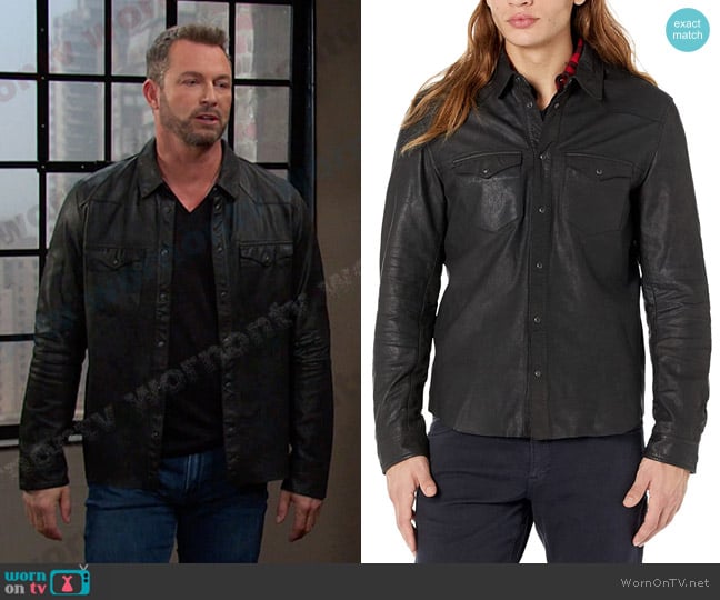 WornOnTV: Brady’s black leather western shirt on Days of our Lives ...