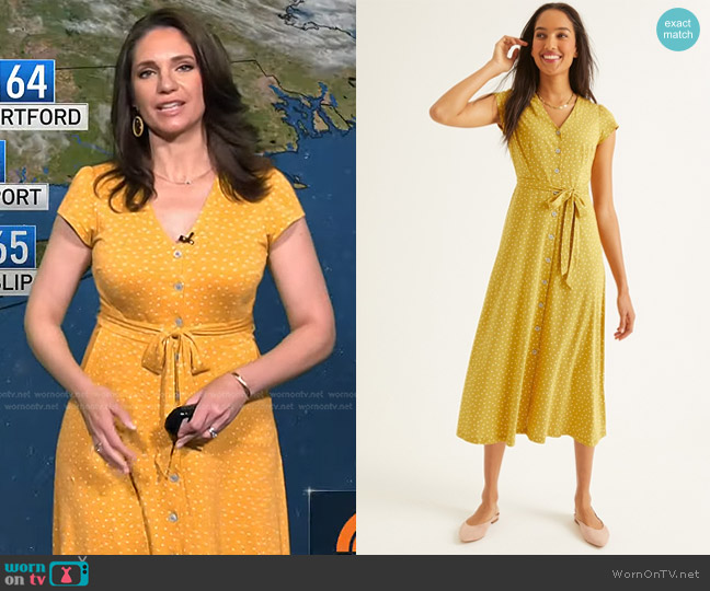 WornOnTV: Maria’s yellow polka dot dress on Today | Maria Larosa ...