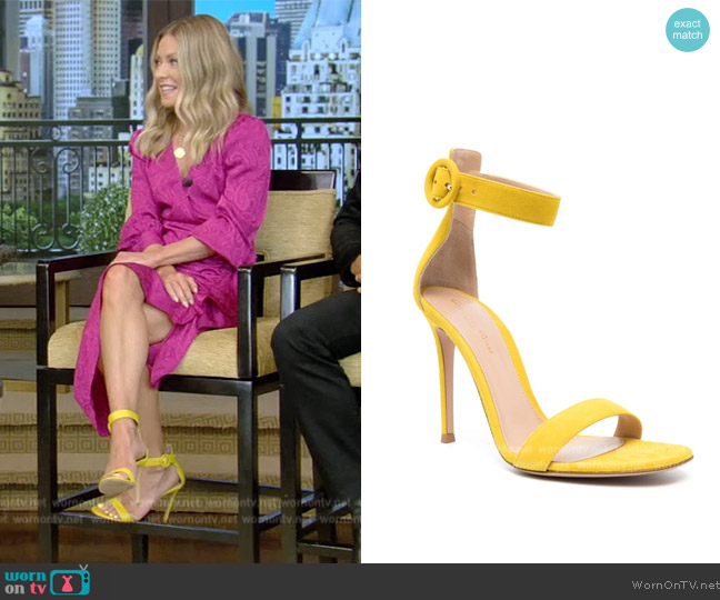 WornOnTV: Kelly’s pink ruffle wrap dress on Live with Kelly and Mark ...