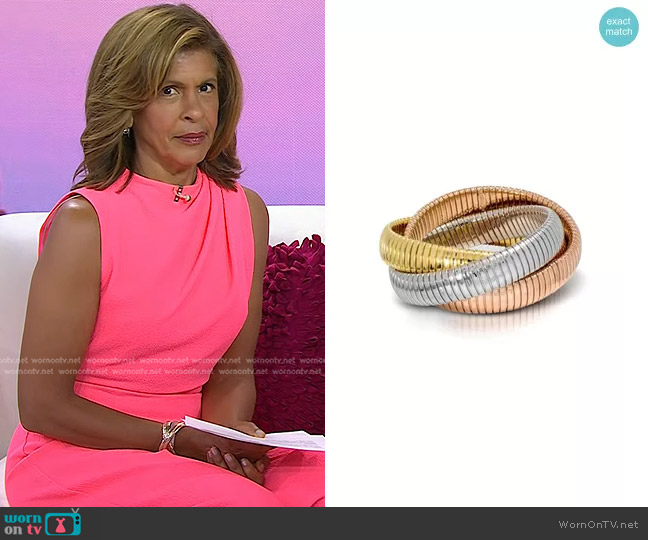 WornOnTV Hoda s Triple Bracelet On Today Hoda Kotb Clothes And