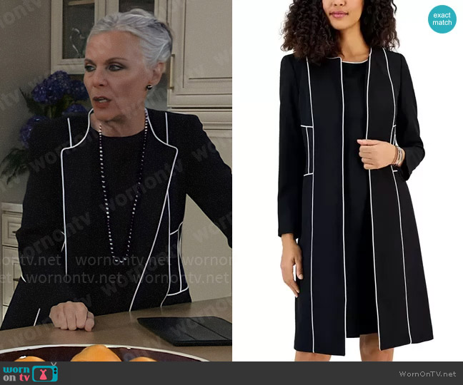 Tracy's Timeless Elegance: The Kasper Seamed Topper Jacket Makes a Chic ...
