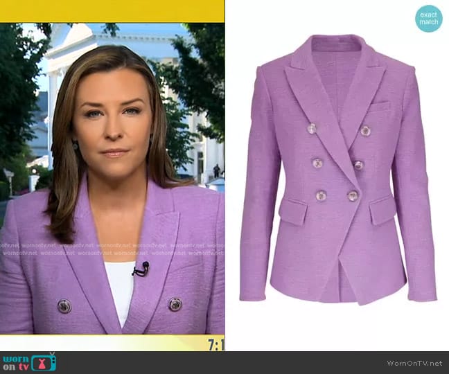 WornOnTV: Mary’s lilac double breasted blazer on Good Morning America ...