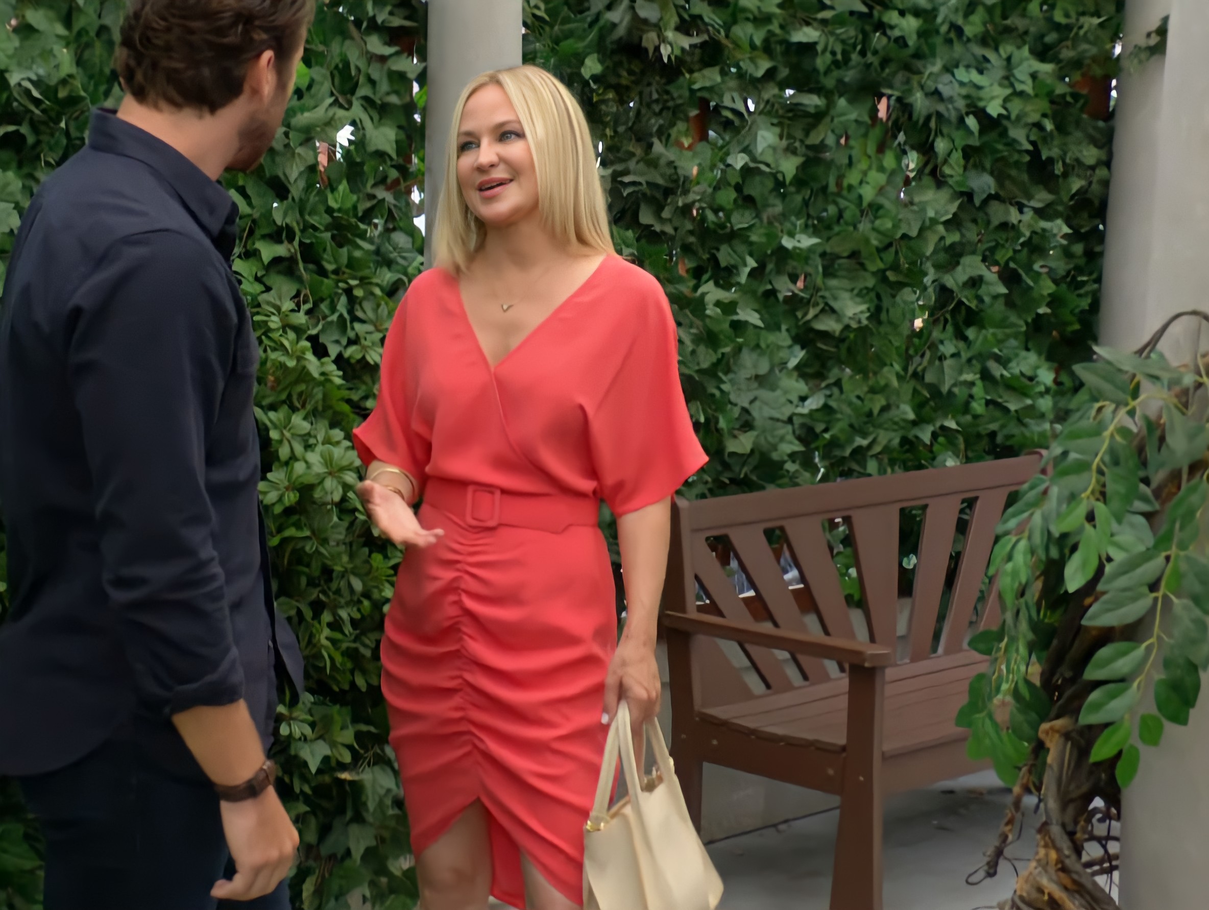 WornOnTV: Sharon’s red ruched front dress on The Young and the Restless ...