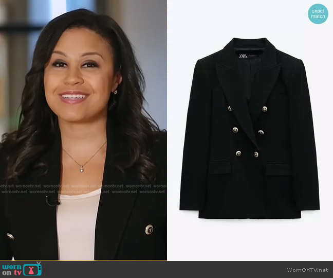 WornOnTV: Meagan Fitzgerald’s black double breasted blazer on NBC News ...