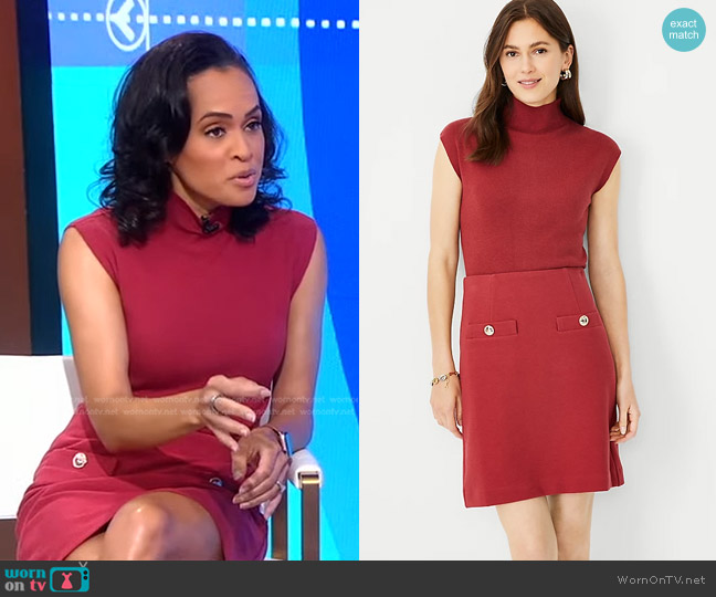 WornOnTV: Linsey’s red top and button detail mini skirt on Good Morning ...