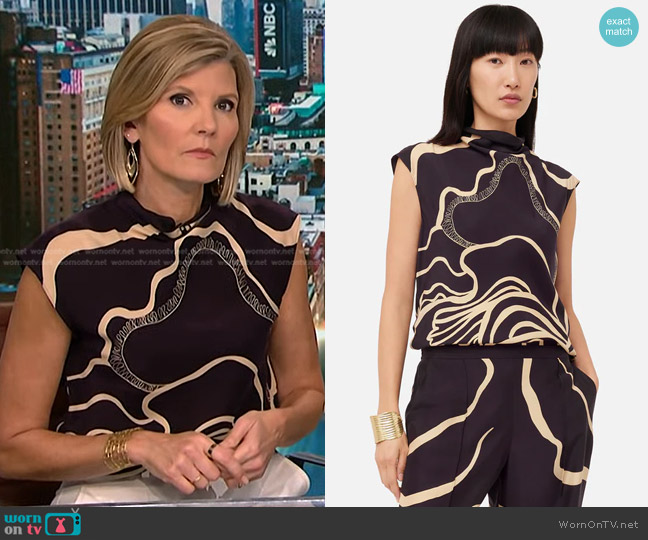 WornOnTV: Kate’s black and beige printed top on NBC News Daily | Kate ...