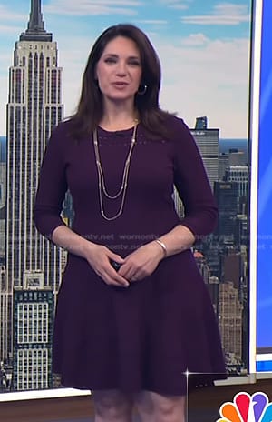 WornOnTV: Maria’s purple pointelle dress on Today | Maria Larosa ...