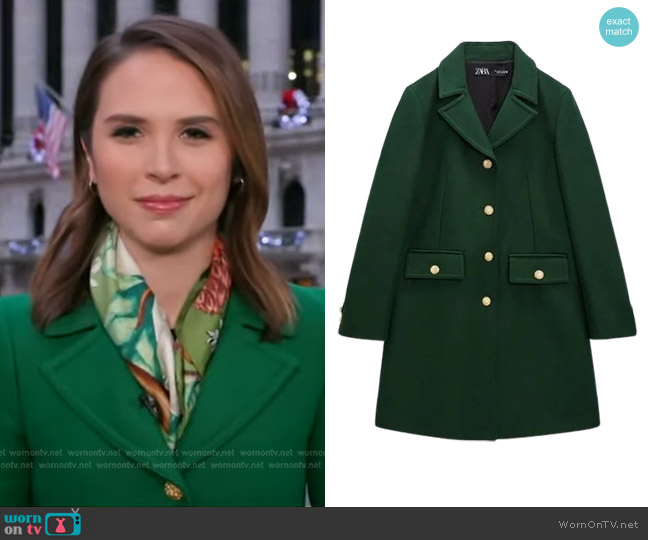 WornOnTV: Elizabeth’s green coat on Good Morning America | Elizabeth ...