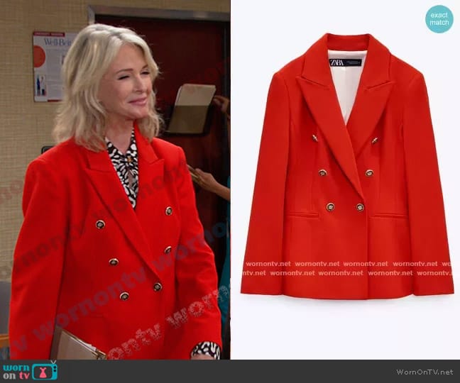 WornOnTV: Marlena’s red double breasted blazer on Days of our Lives | Deidre Hall | Clothes and ...