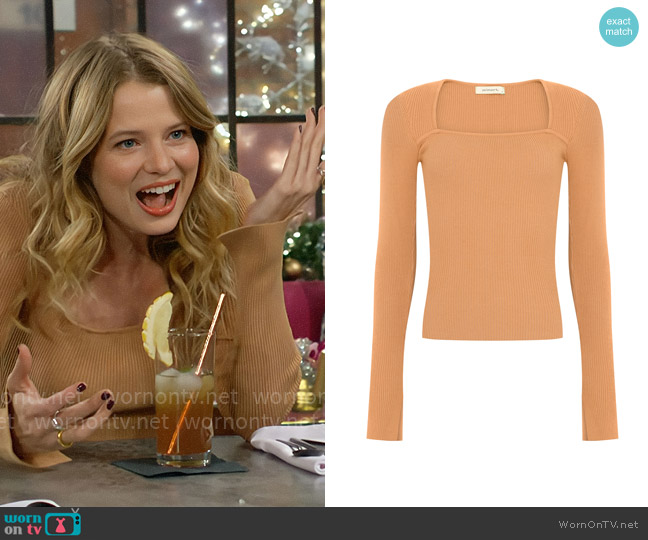 Chic Details: Summer's Camel Rib Knit Top Redefines Everyday Style ...